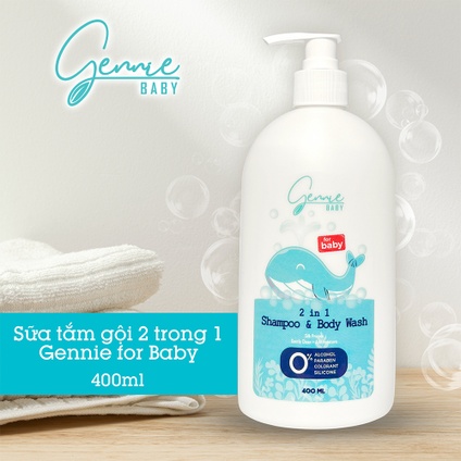 Tắm gội Gennie Baby 2in1 For Baby 400ml - Kids Plaza