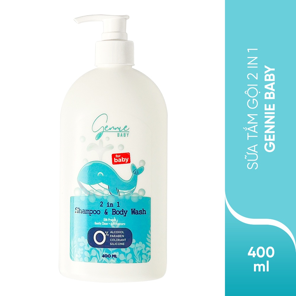 Tắm gội Gennie Baby 2in1 For Baby 400ml - Kids Plaza