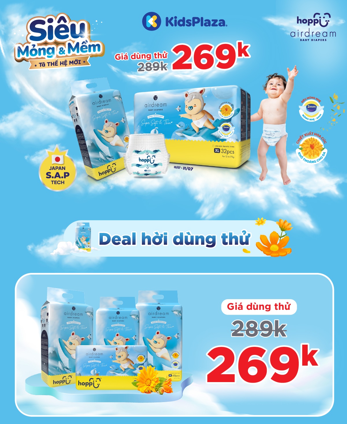 Khuyến mại bỉm Hoppi - KidsPlaza