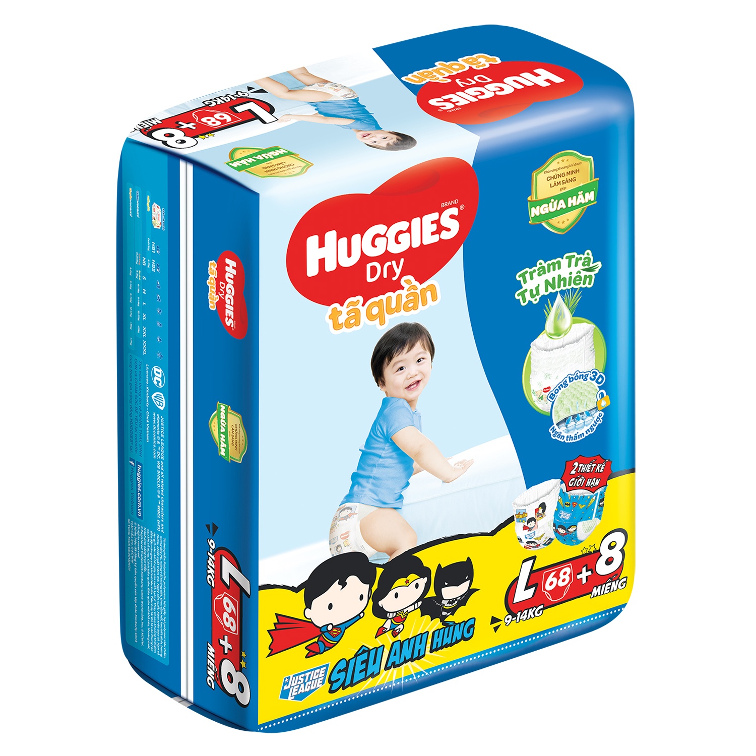 Bỉm - Tã quần Huggies size L 68 miếng (cho bé 9 - 14kg) | Kids Plaza