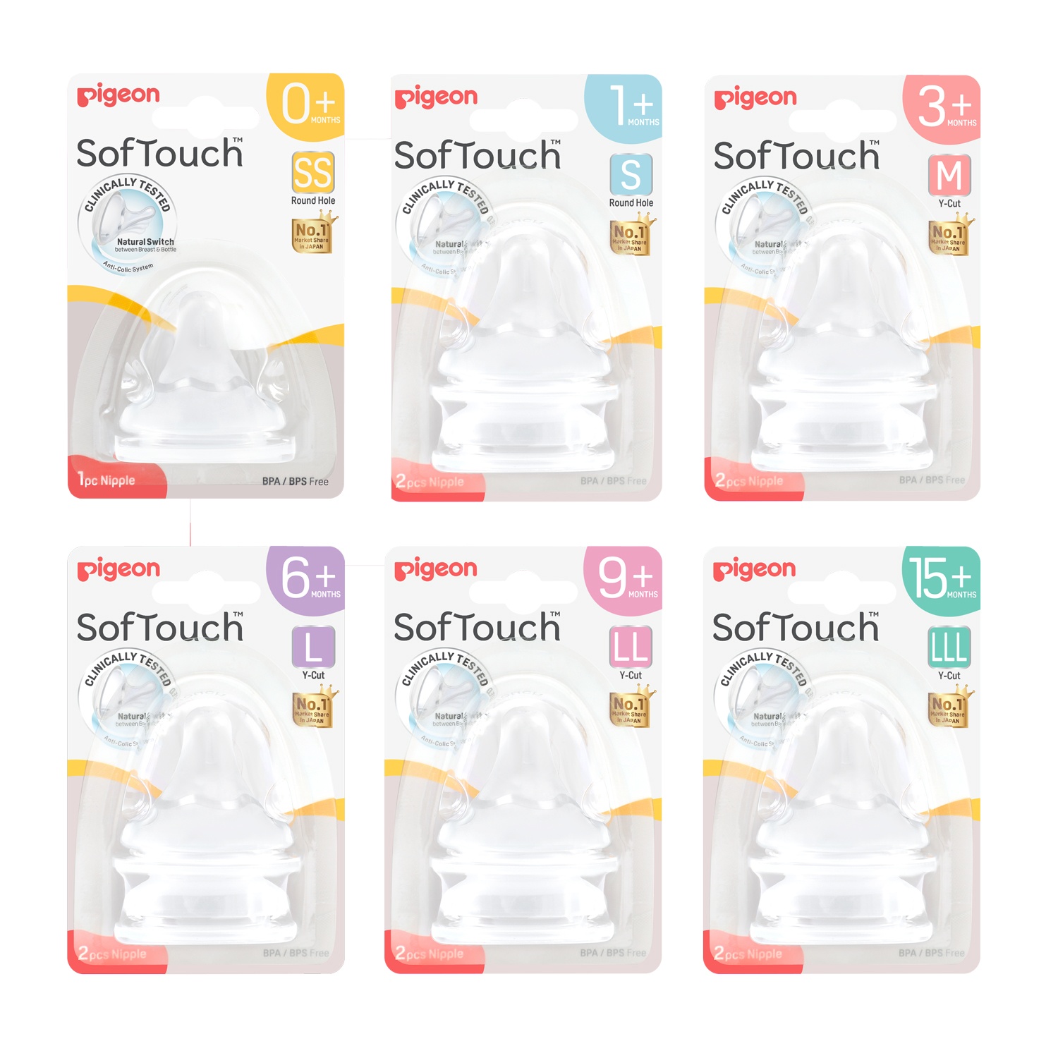 Núm ty Pigeon Softouch thế hệ III siêu mềm - KidsPlaza