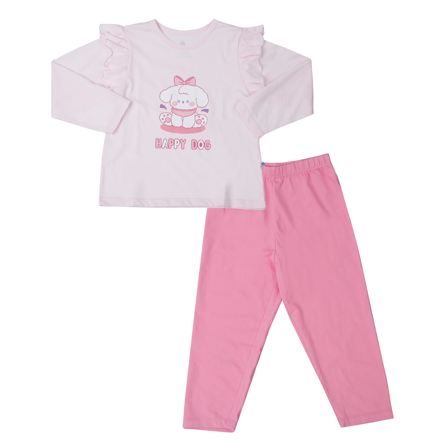 Bộ quần áo dài tay bé gái KidsPlaza in cún HN25T (Hồng) - KidsPlaza